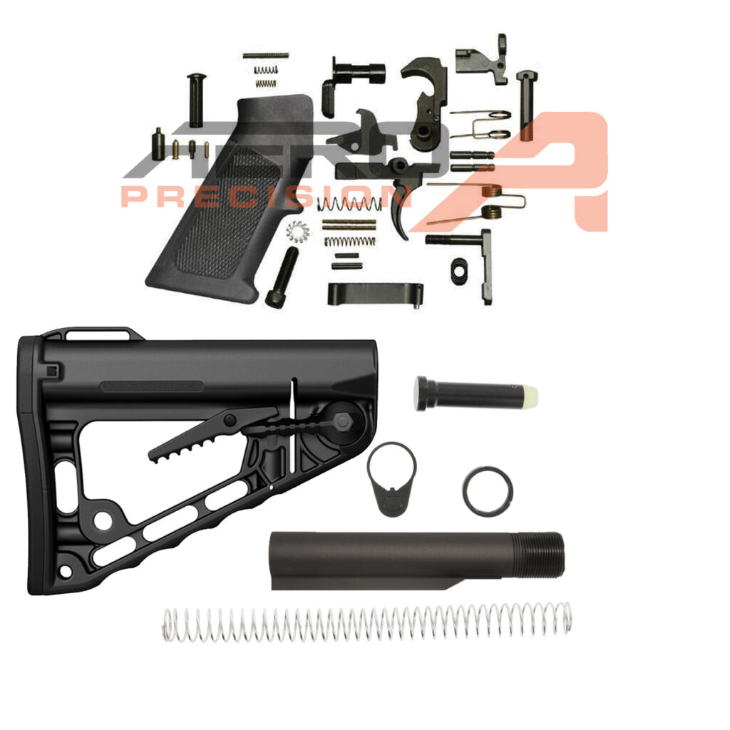 Rogers Super-Stoc AR15 Lower Build Kit W/ Aero Precision Lower Parts ...